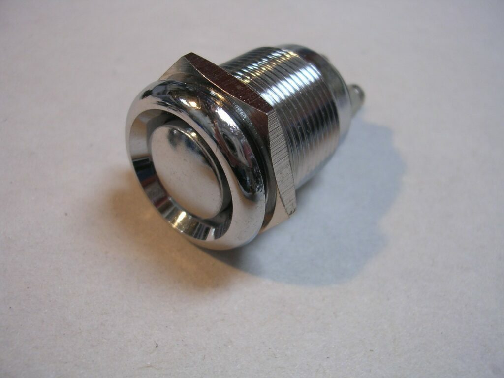 Switch: Push-Button, Stainless/Inox - RetroSpec Parts
