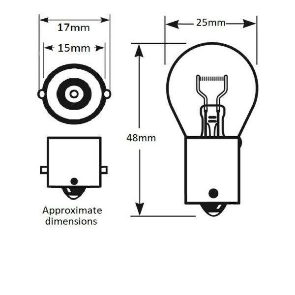 Bulb: 12 volt, 21 watt, "382" - RetroSpec Parts